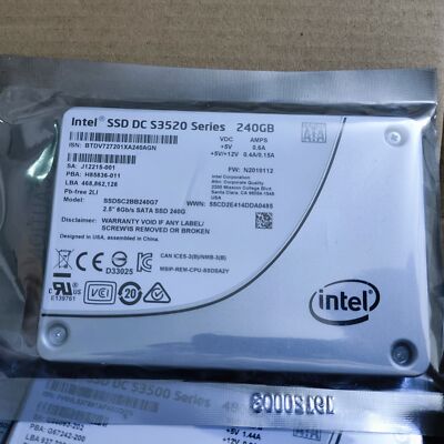 Intel DC S3520 240GB 2.5" SATA 6Gb/s SSD SSDSC2BB240G7 500MB/s Solid ...