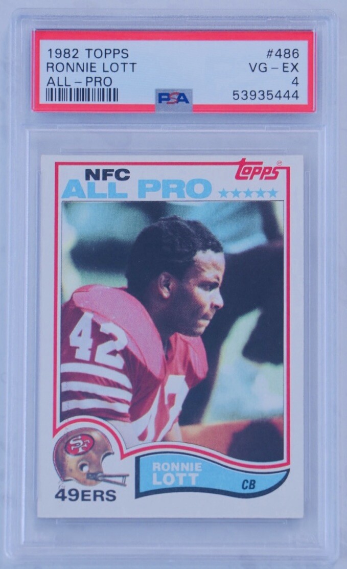 1982 Topps Ronnie Lott All-Pro Rookie RC #486 PSA 4 VG-EX HOF 49ers | eBay