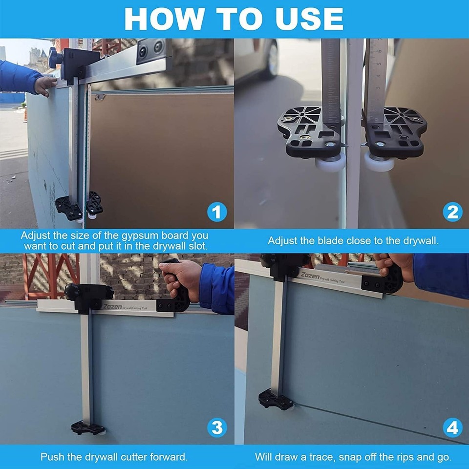 Drywall Cutting Tool, Foldable Drywall Cutter- Easy Ripper Safe Drywall ...