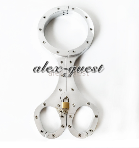 NEW Alloy Cangue Neck Handcuff Manacle Wrist Cuff Binding Yoke Pillory ...