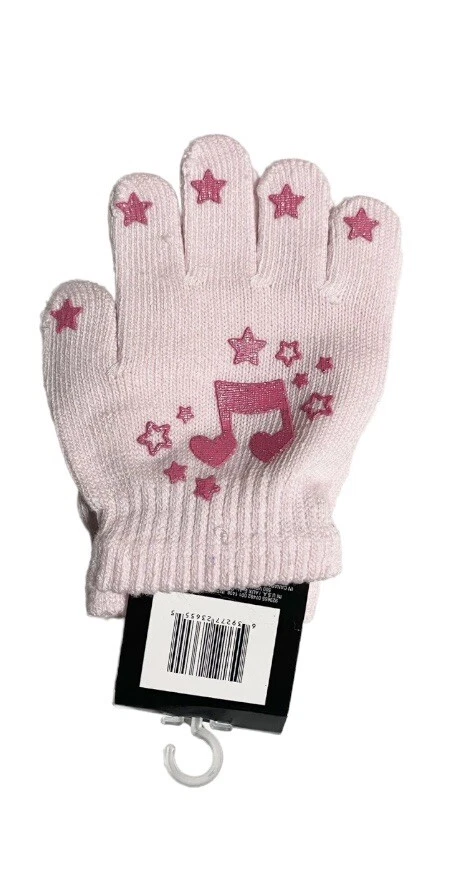 Pink Stretch Knit Gloves
