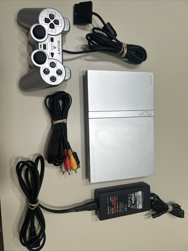 Sony PlayStation 2 PS2 Silver Slim With Controller SCPH-79001 Tested ...