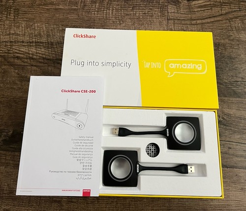 Barco Clickshare CSE-200 Wireless Presentation System w/ 2 Buttons and ...
