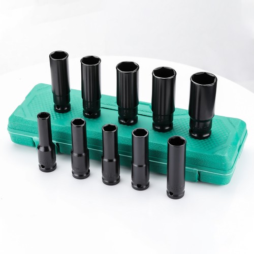 1/2" Deep Impact Socket Set Drive Long Reach Thin Wall 10 Metric ...