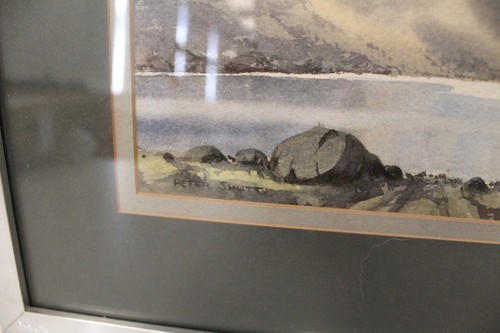 PETER SHUTT Lake And Hills Landscape SIGNED ORIGINAL Watercolour ...
