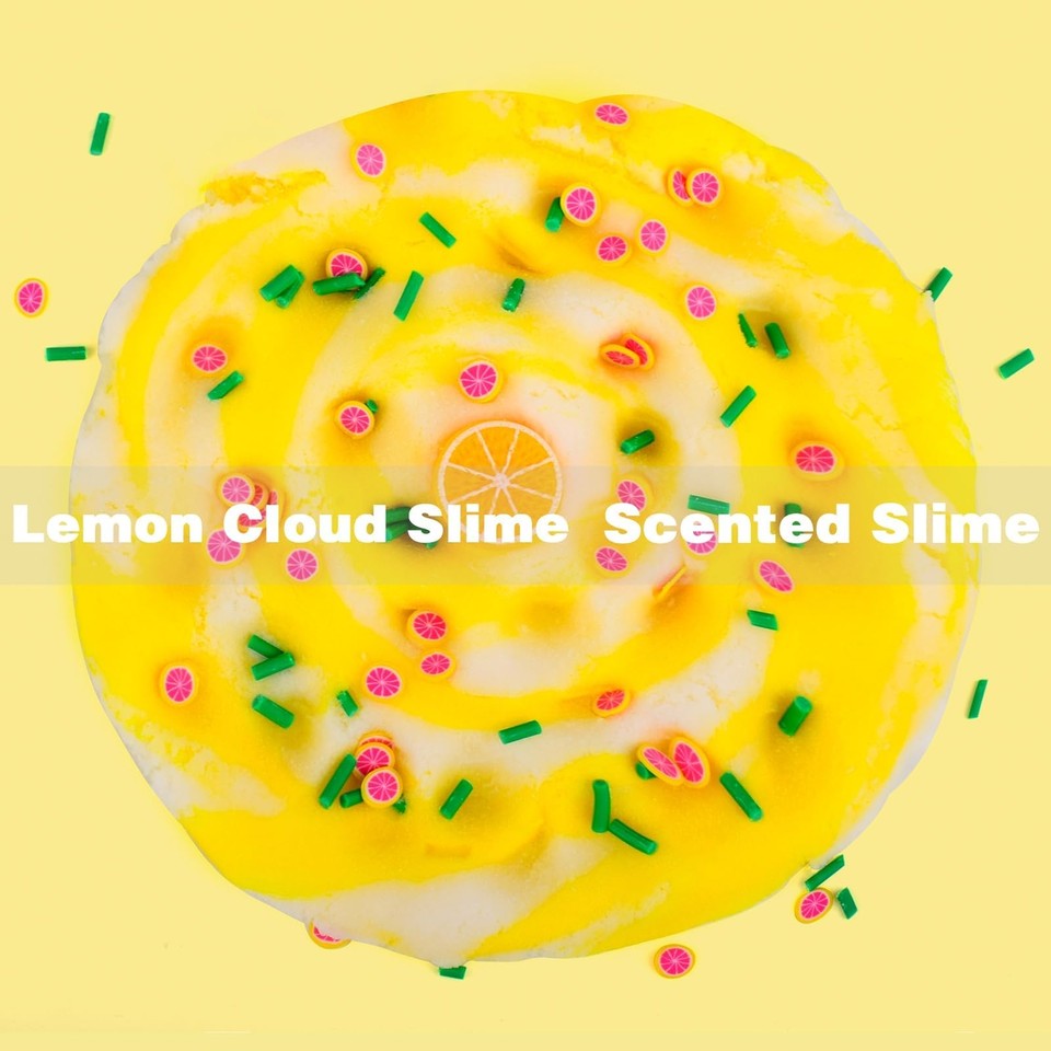 Cloud Slime Kit 5 Pack, with Peachybbies Rainbow Lemon Coffee Slime ...