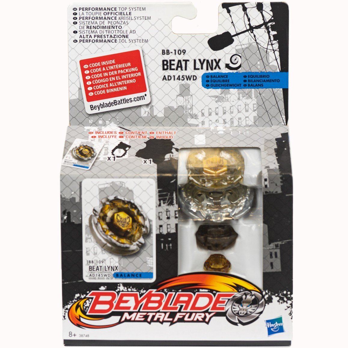 Hasbro Beyblade Metal Fury Beat Lynx Metal Spinning Top AD145WD | eBay