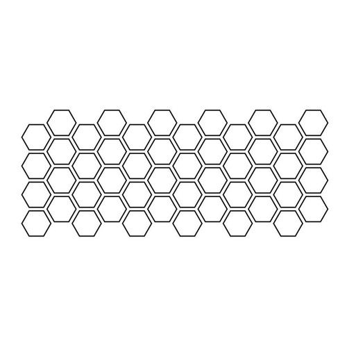 Honeycomb Pattern Waist Line Sticker Body Side Hexagon Decal Decoration ...