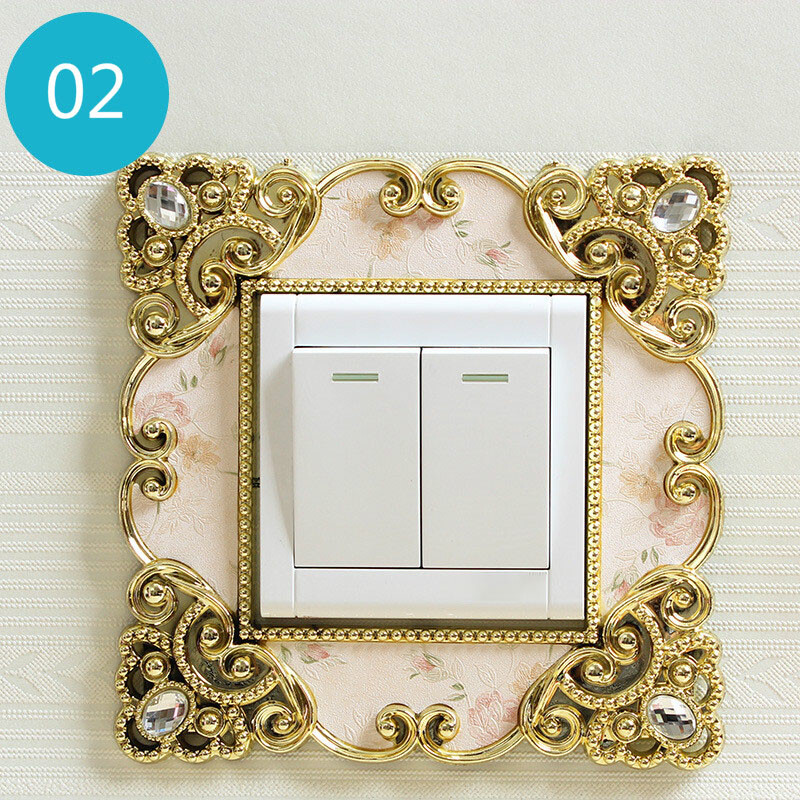 3D Resin Light Switch Surround Sticker Cover Socket Plate Panels Wall ...