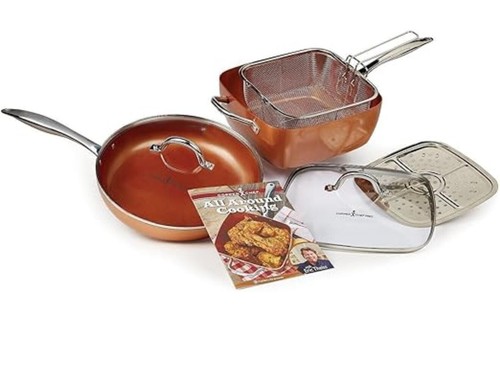 Copper Chef Pro 7 Piece Heavy Duty Cookware Set Induction Non Stick ...