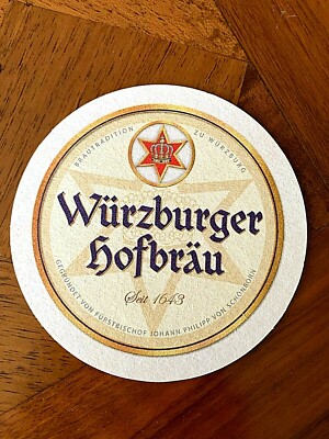 Vintage Beer Bar Coaster: Wurzburger Bavarian Beer formerly brewed at ...