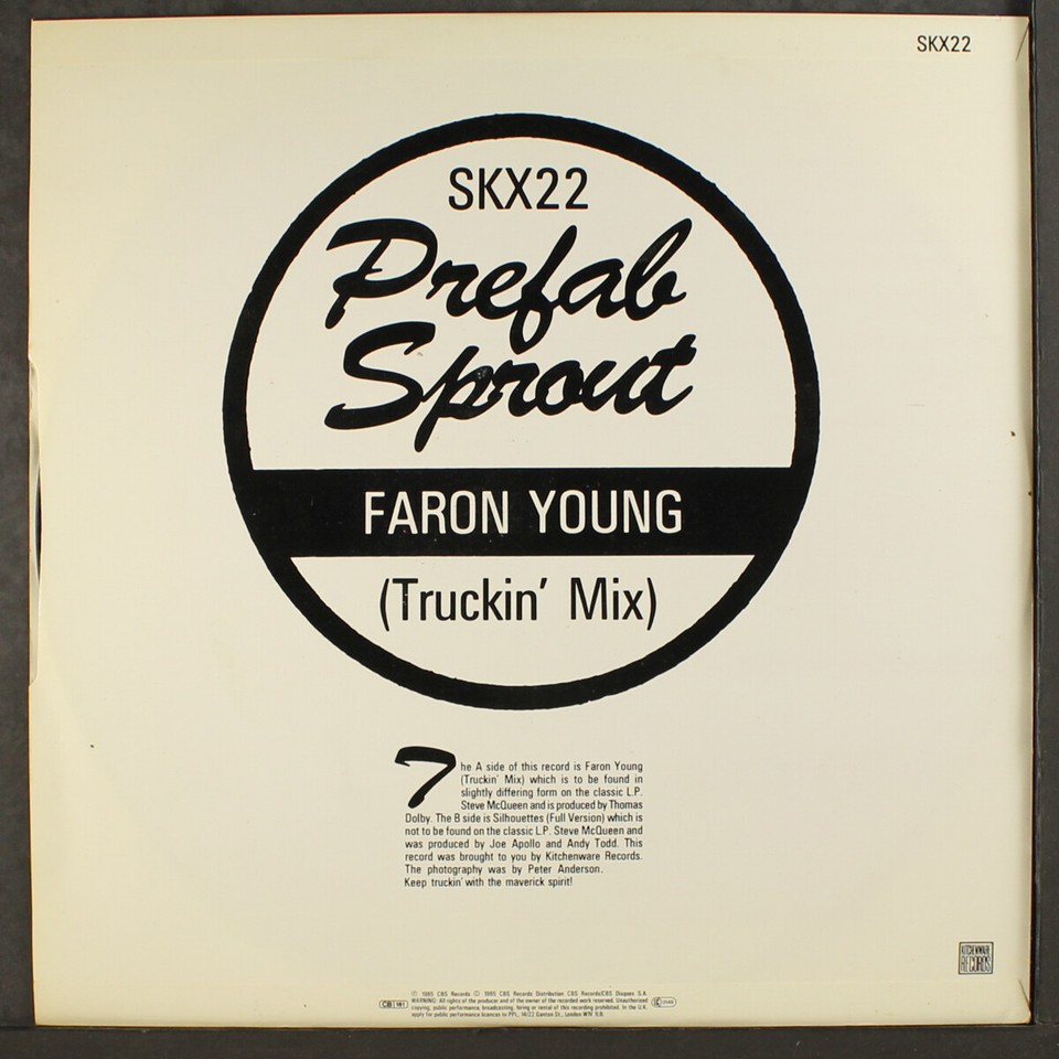 PREFAB SPROUT: faron young KITCHENWARE 12" Single 45 RPM | eBay