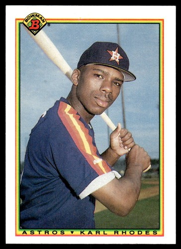 Karl Rhodes #79 1990 Bowman Houston Astros RC Rookie | eBay