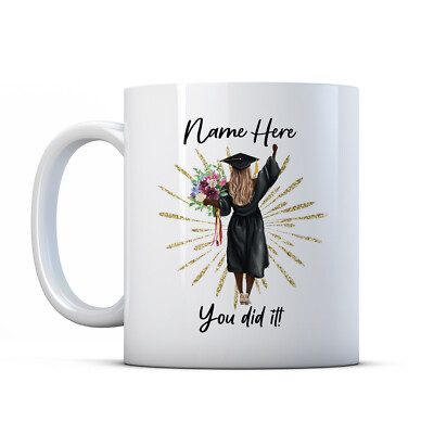 Personalised Graduating Girl (Black) - Graduation Gift Mug | eBay UK