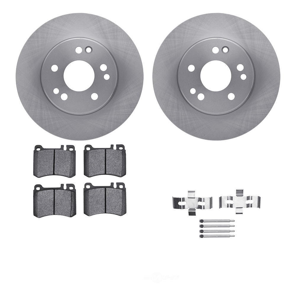 Disc Brake Kit-Rotors with 5000 Advanced Brake Pads includes Hardware ...