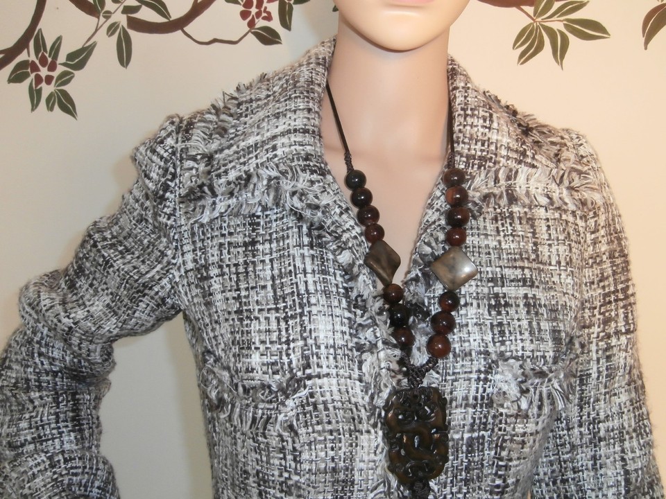 VIEW Women Junior Girl's Black/White/ Brown Long Sleeve Lined Acrylic ...