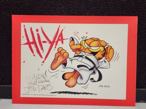 GARFIELD ~ Jim Davis Autographed Print HI-YA Kickboxer Martial Arts | eBay