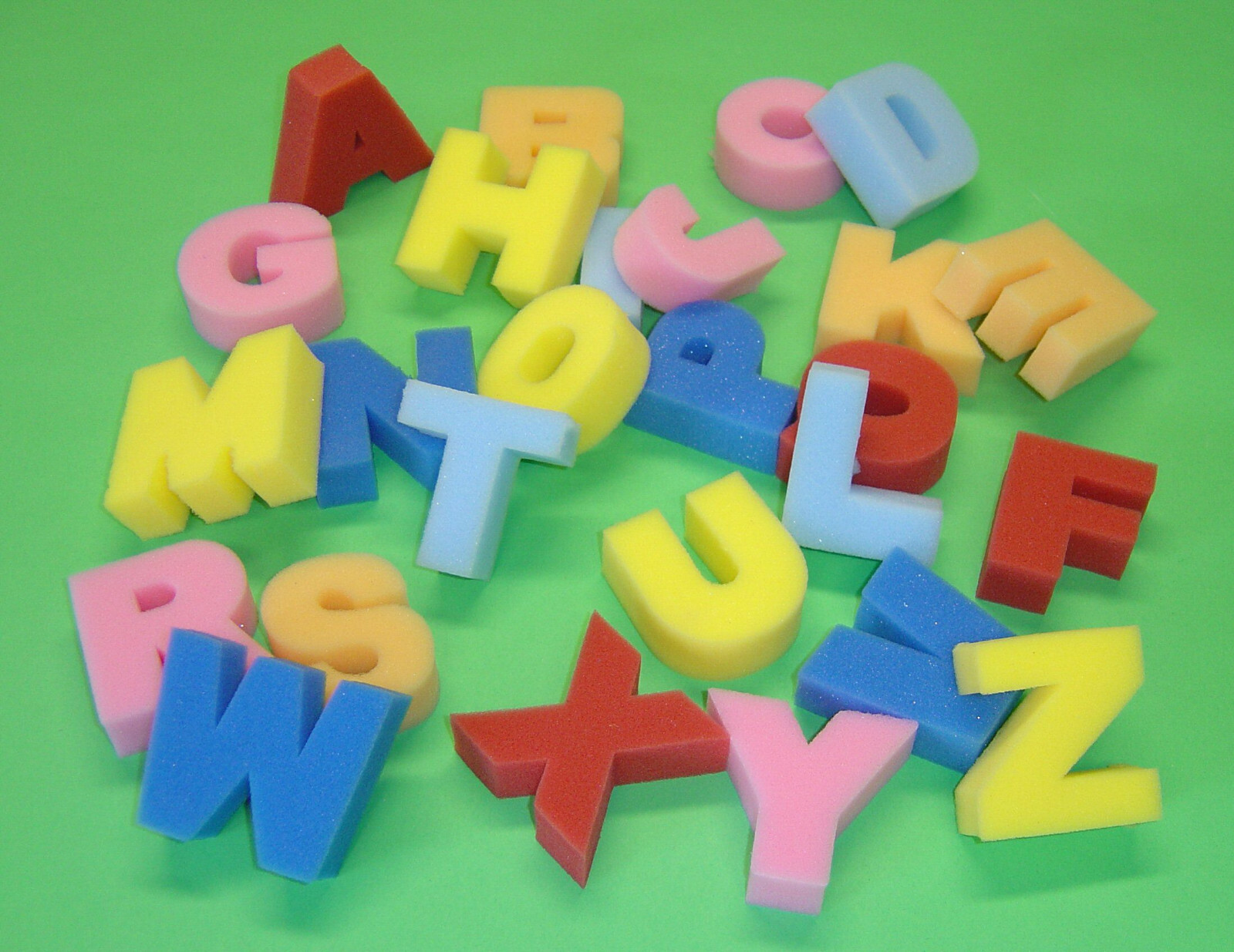 Foam Letters & Numbers Sponge Painting Bath Time Play Upper Lower Case ...