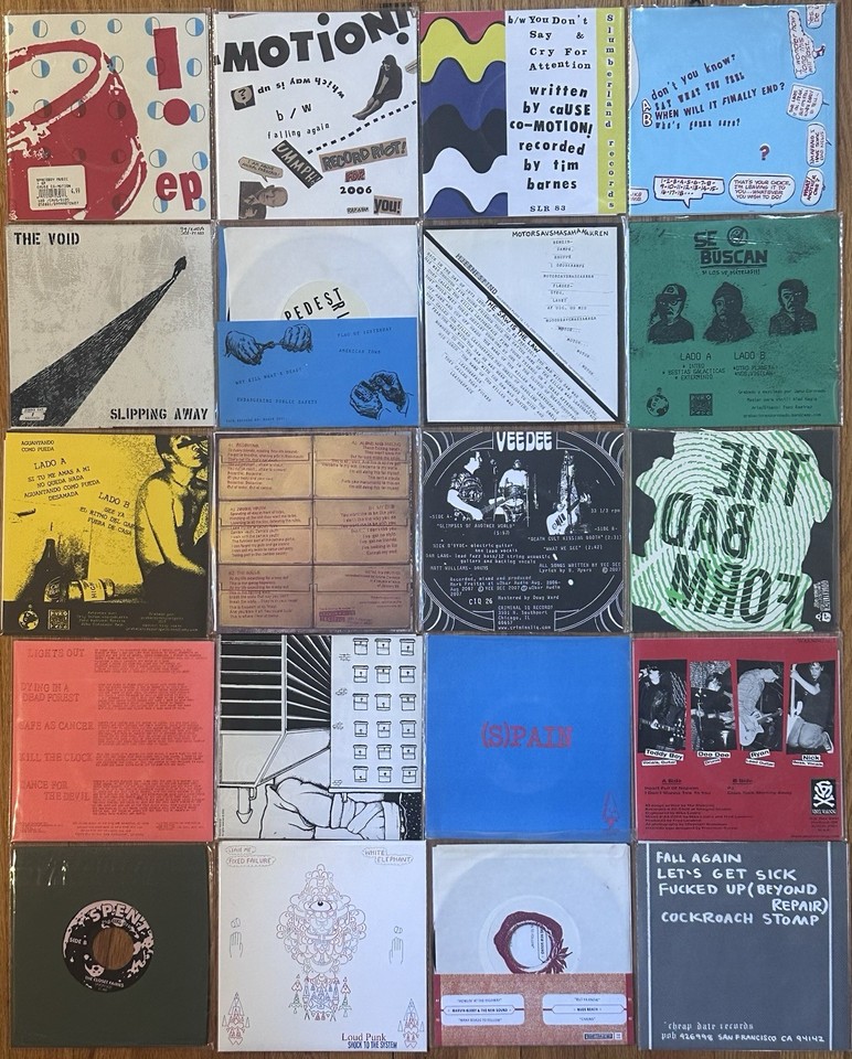 Punk 7” Lot Bundle Hardcore Indie Crust Garage 1990s 2000s 20 Records ...
