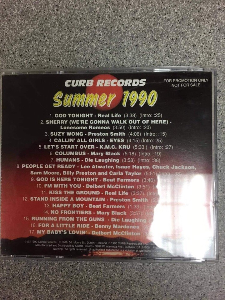 Curb Records Summer 1990 - Promo CD | eBay