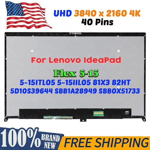 15.6" LCD Touch Screen Assembly for Lenovo IdeaPad Flex 5-15IIL05 81X3 ...
