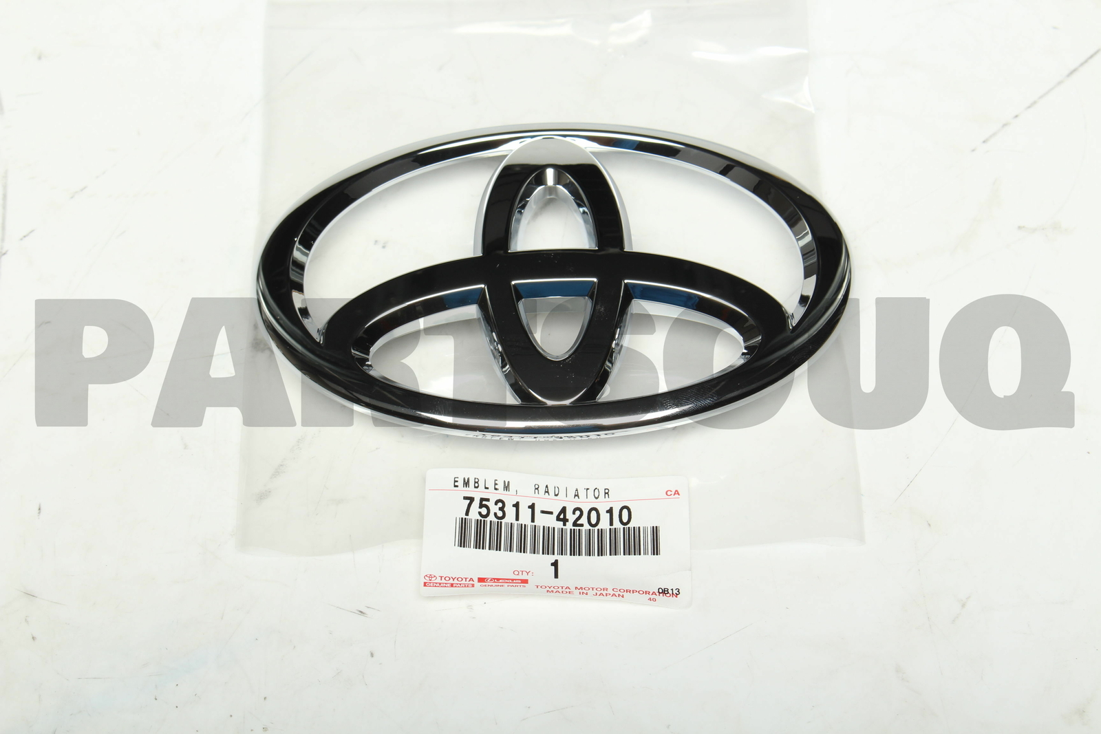 7531142010 Genuine Toyota EMBLEM, RADIATOR GRILLE (OR FRONT PANEL ...