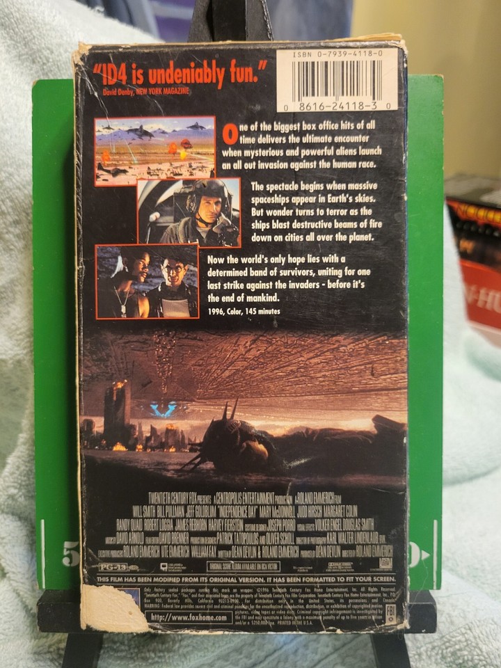 Independence Day (VHS, 1996, Widescreen Version) 86162019159| eBay