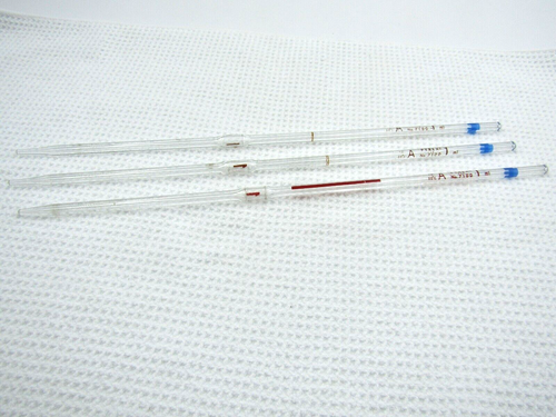 PYREX Glass 1mL Bulb Volumetric Reusable Pipette Pipet 7100 Lot/3 | eBay