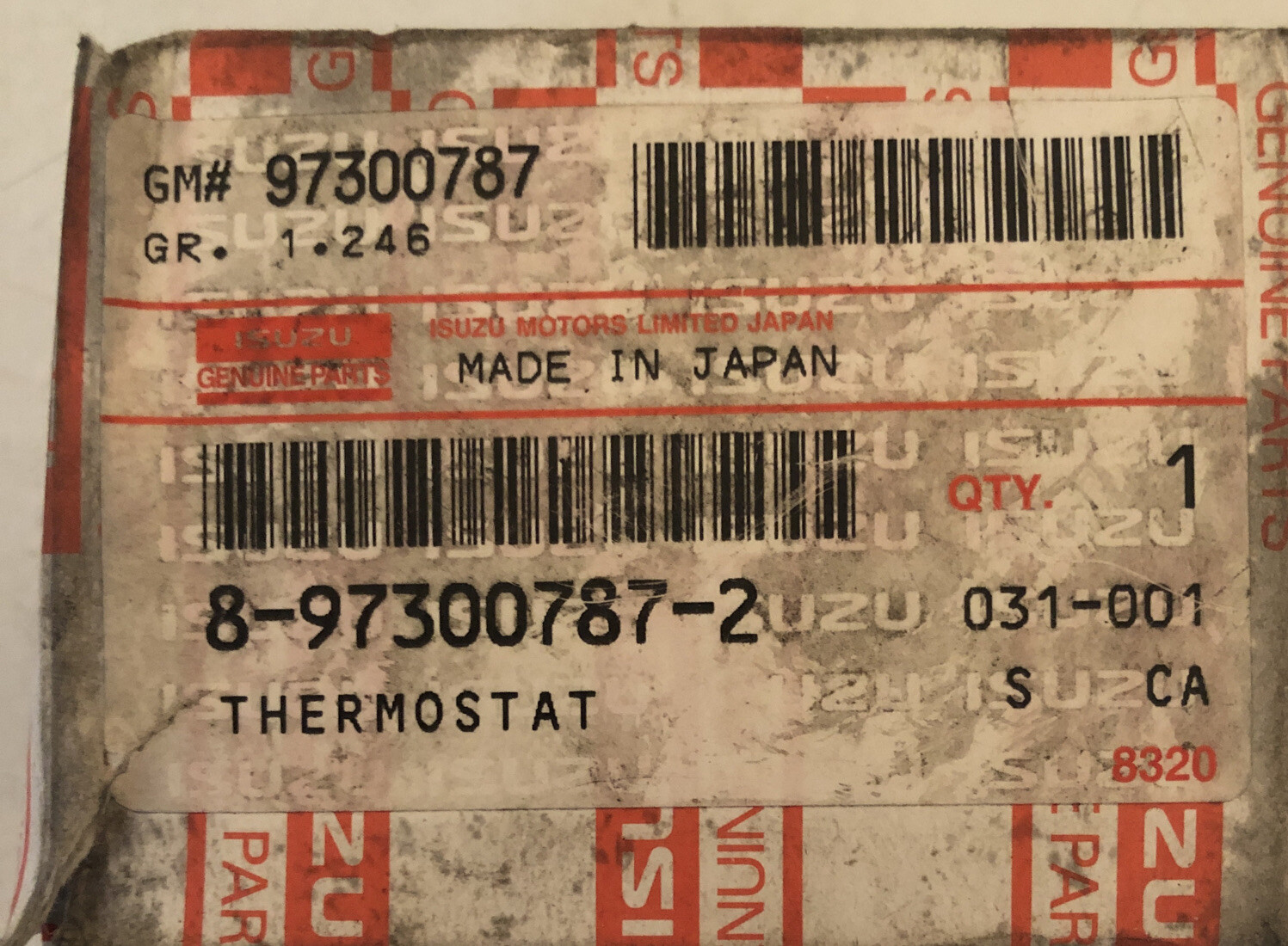 GENUINE ISUZU 8-97300787-2 THERMOSTAT 4HK1 85 DEGREE NEW OEM NOS | eBay