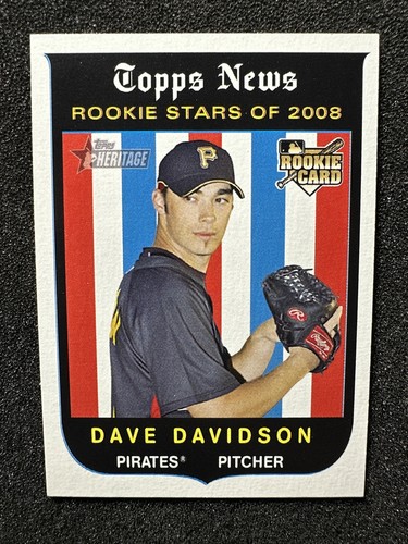 DAVE DAVIDSON #121 2008 Topps Heritage RC Rookie Card Pittsburgh ...