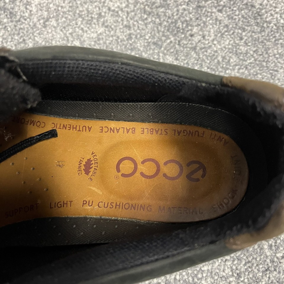 Ecco Track Shoe Men’s Brown Leather Gore-Tex Waterproof Low Hiking Boot ...