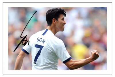 SON HEUNG MIN TOTTENHAM HOTSPUR SIGNED PHOTO PRINT AUTOGRAPH | eBay UK