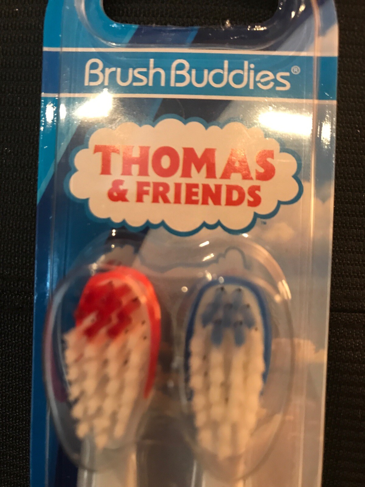 THOMAS THE TRAIN 2pk BRUSH BUDDIES TOOTHBRUSHES RED & BLUE New/Sealed ...