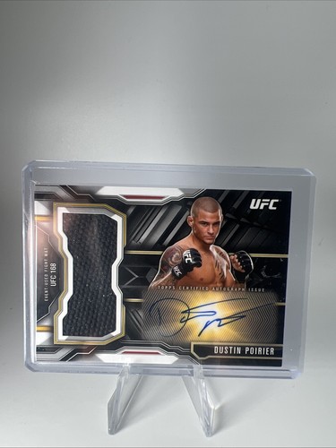 2015 Topps UFC Chronicles Dustin Poirier Autograph JUMBO Mat Relic Card ...