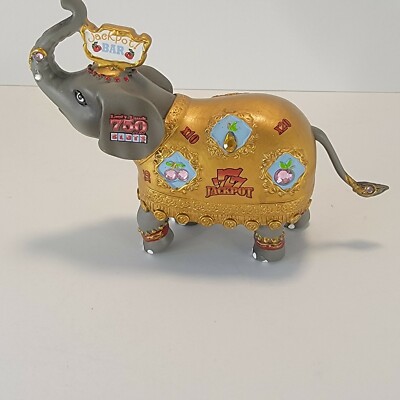 Jackpot Bar 777 Lucky Casino Slots Elephant Beaded Rhinestone Figurine ...