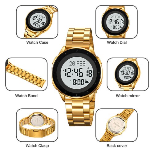 SKMEI Men Watch Muslim Prayer Wristwatch Qibla Time Reminder Male ...