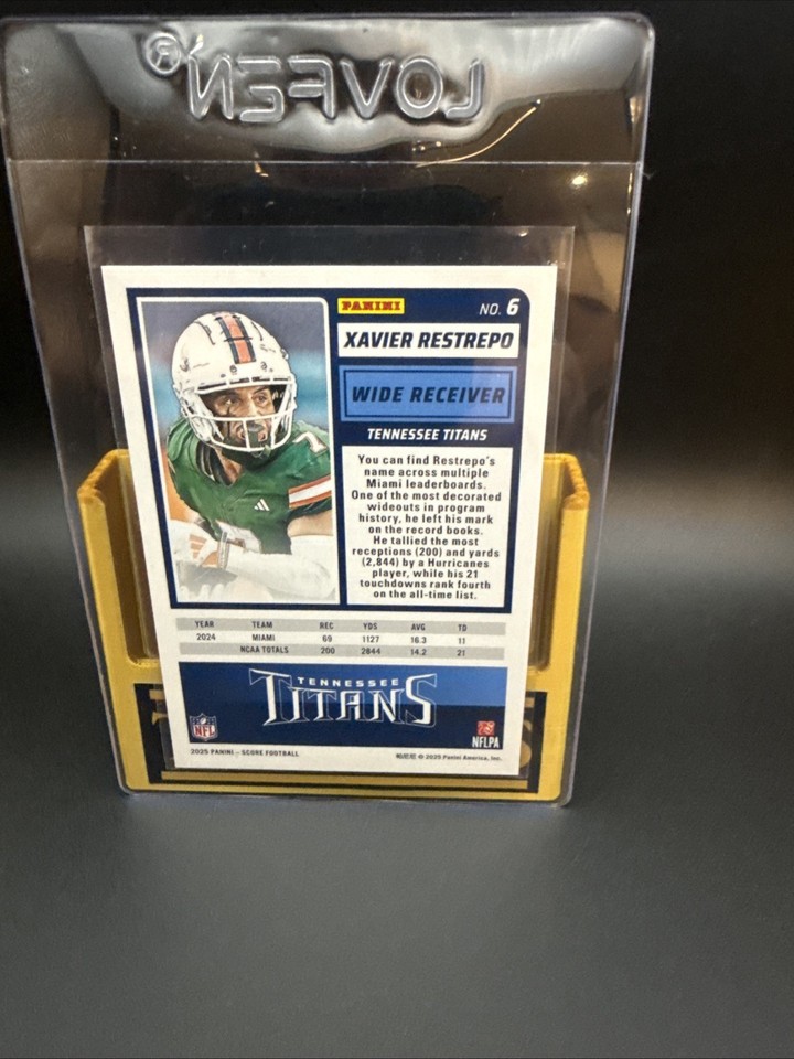 2025 Score - Rookies Xavier Restrepo #6 Pumpkin (RC) Titans | eBay