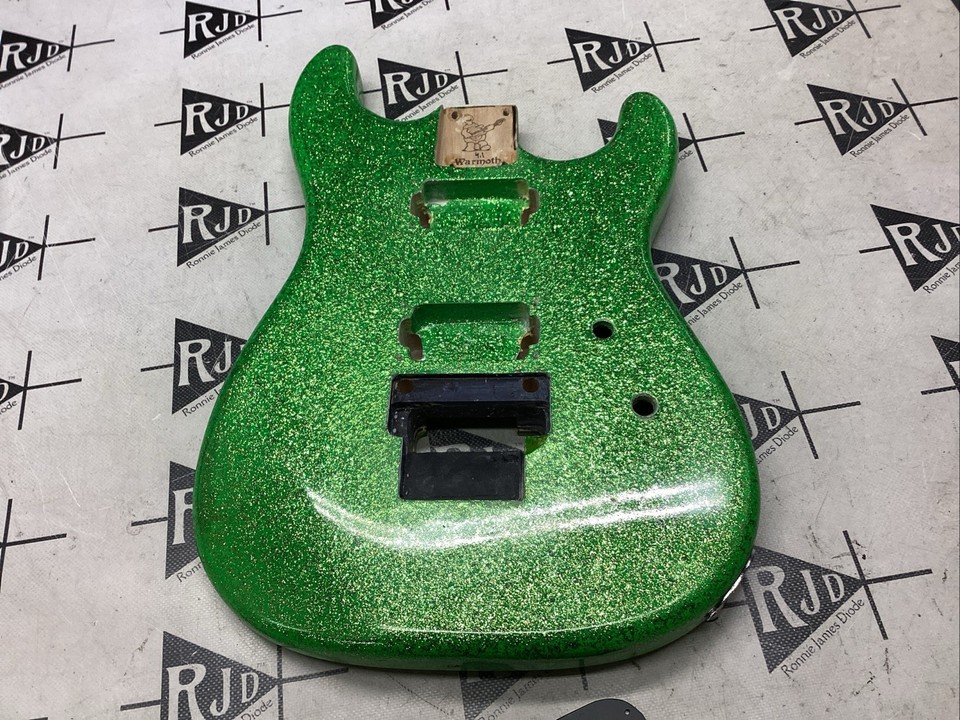 Warmoth Strat Electric Guitar Body Green Candy Flake Floyd | eBay