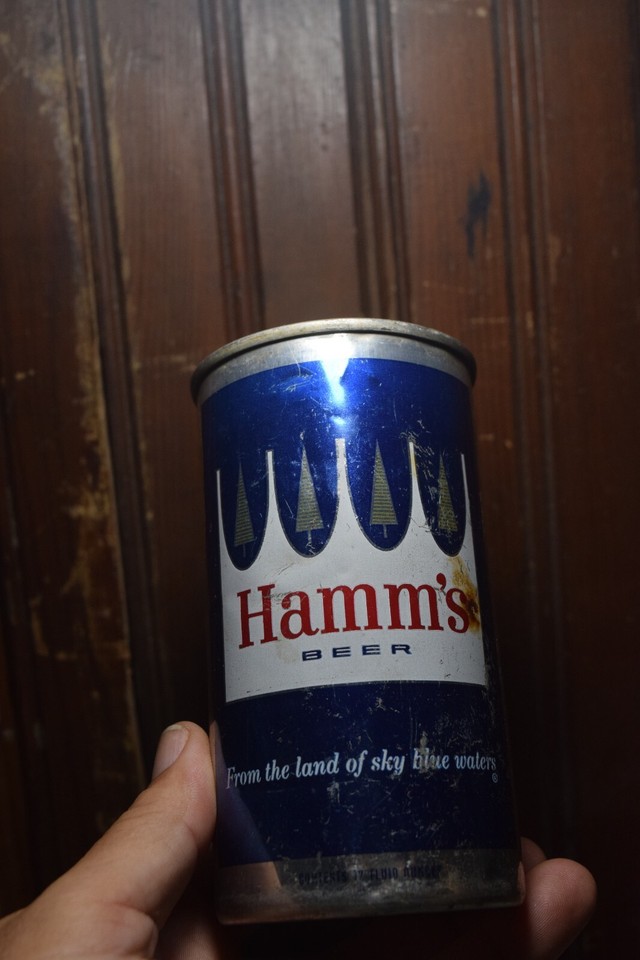 1962 TO 1967 HAMM'S BEER LOT OF 2 PAINTED METAL SERVING TRAY EMPTY BEER ...