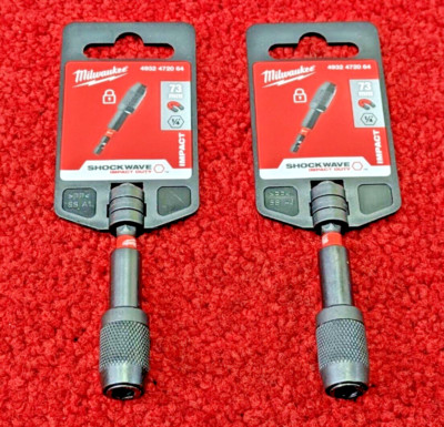 Genuine Milwaukee SHOCKWAVE Impact Rated 73mm Locking Bit Holder Impact ...