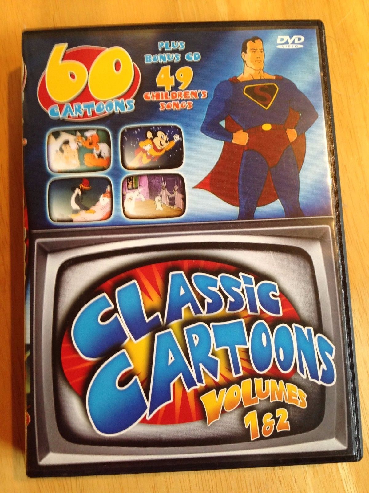 Classic Cartoons - Vols. 1 & 2 (DVD, 2003) w/ 60 Cartoons & 49 Children ...