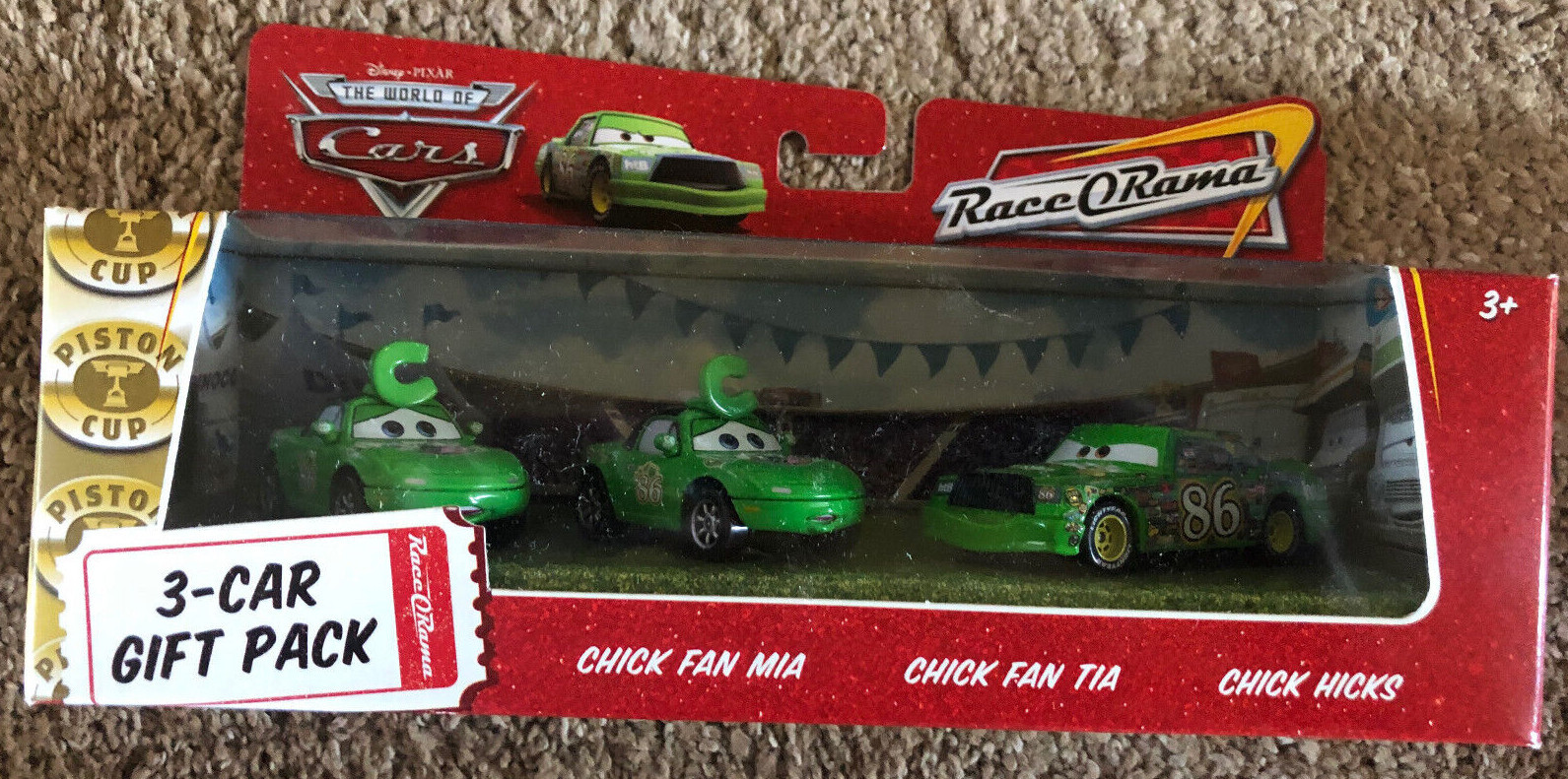 World of Disney Pixar 3-Car Gift Pack Chick Fan Mia Tia Chick Hicks ...