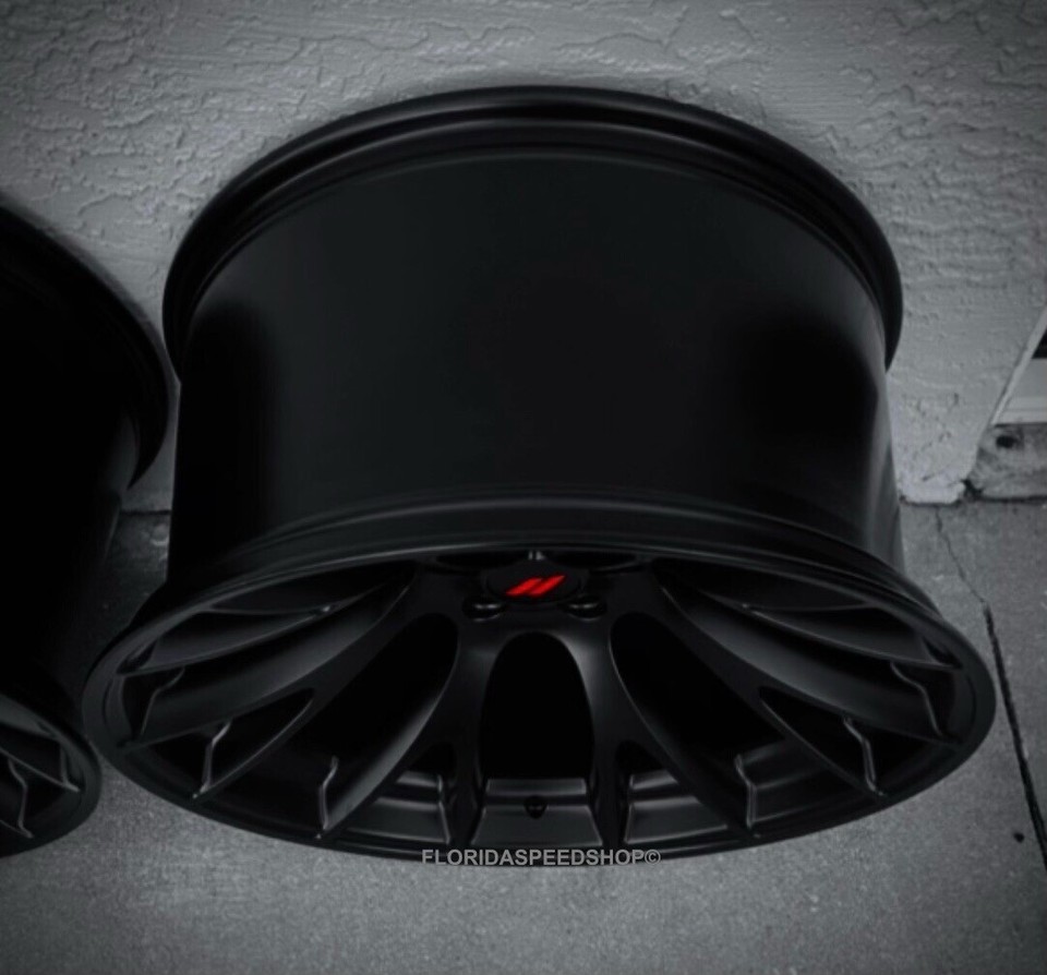 20" x 11" Dodge Challenger/Charger Hellcat Satin Black Deep Concave ...
