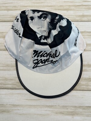 Michael Jackson Vintage Thriller White Black Painters Cap Unbranded NOS ...