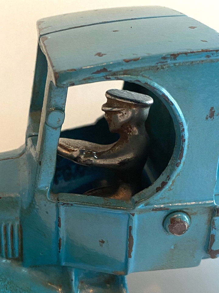 EARLY ARCADE CAST IRON MODEL T BLUE PICKUP C CAB TRUCK NICKEL WHEEL w ...