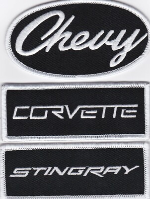 CHEVY CORVETTE STINGRAY SEW/IRON ON PATCH EMBLEM BADGE EMBROIDERED | eBay