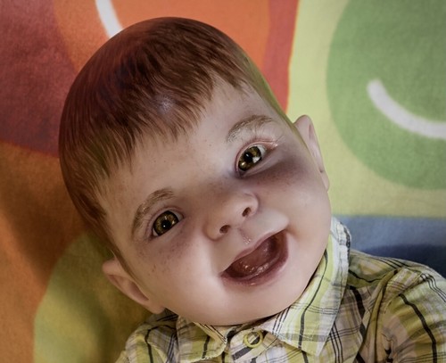 Reborn 26" Toddler Girl Boy Doll Reddish Hair Vinyl Body Kit Ladybug 🐞 ...