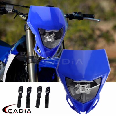 Supermoto LED Headlight W/ Fairing Head Light for Yamaha WR450F WR250F ...