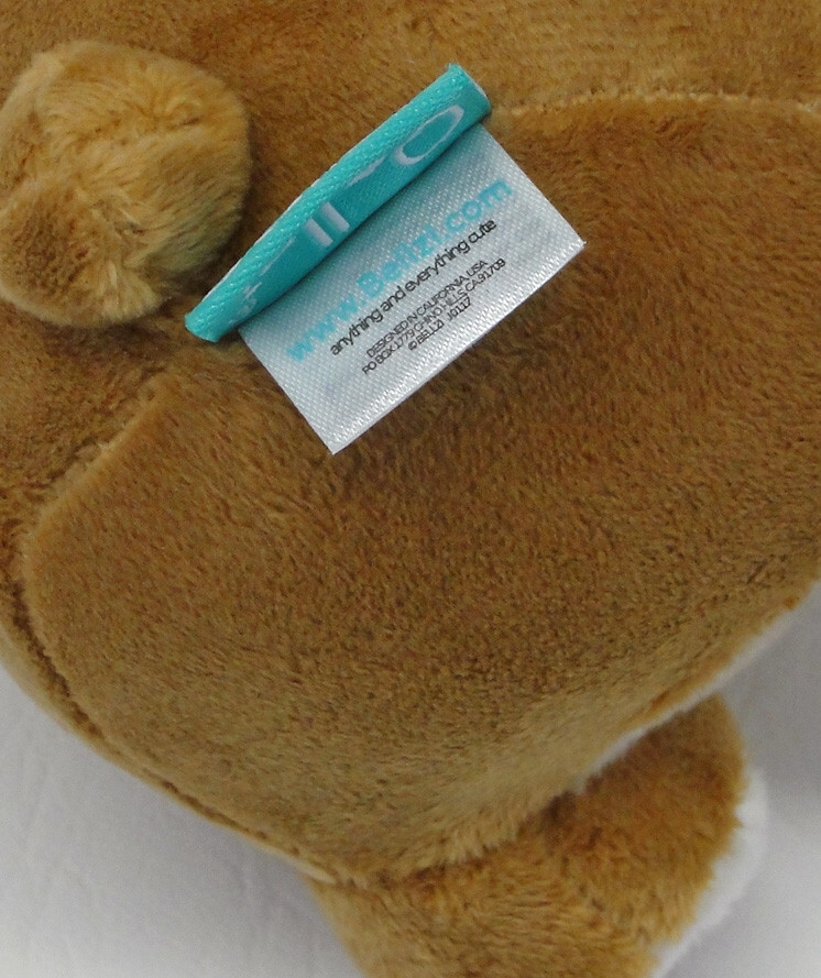 Bellzi Mini Teddi the Grizzly Bear Plush Stuffed Animal Tan Soft Fur ...