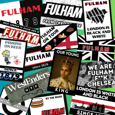 50 x FULHAM stickers, weatherproof inspired by football, West London ...